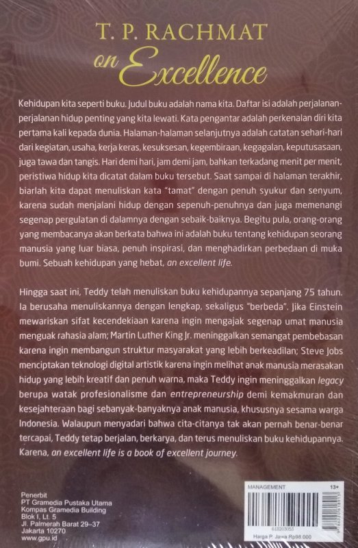 Buku T.p. Rachmat On Excellence (soft Cover) | Bukukita