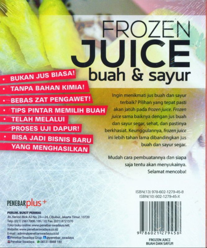 Buku Frozen Juice Buah Dan Sayur (cara Baru Menikmati Jus) | Bukukita