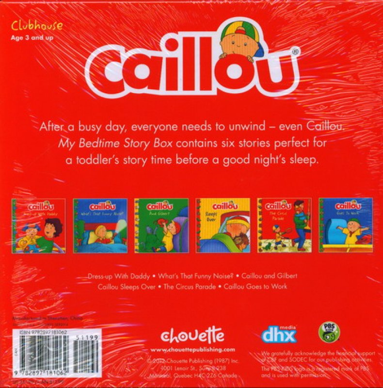 Caillou: My Bedtime Story Box [includes 6 Books] (english Version)